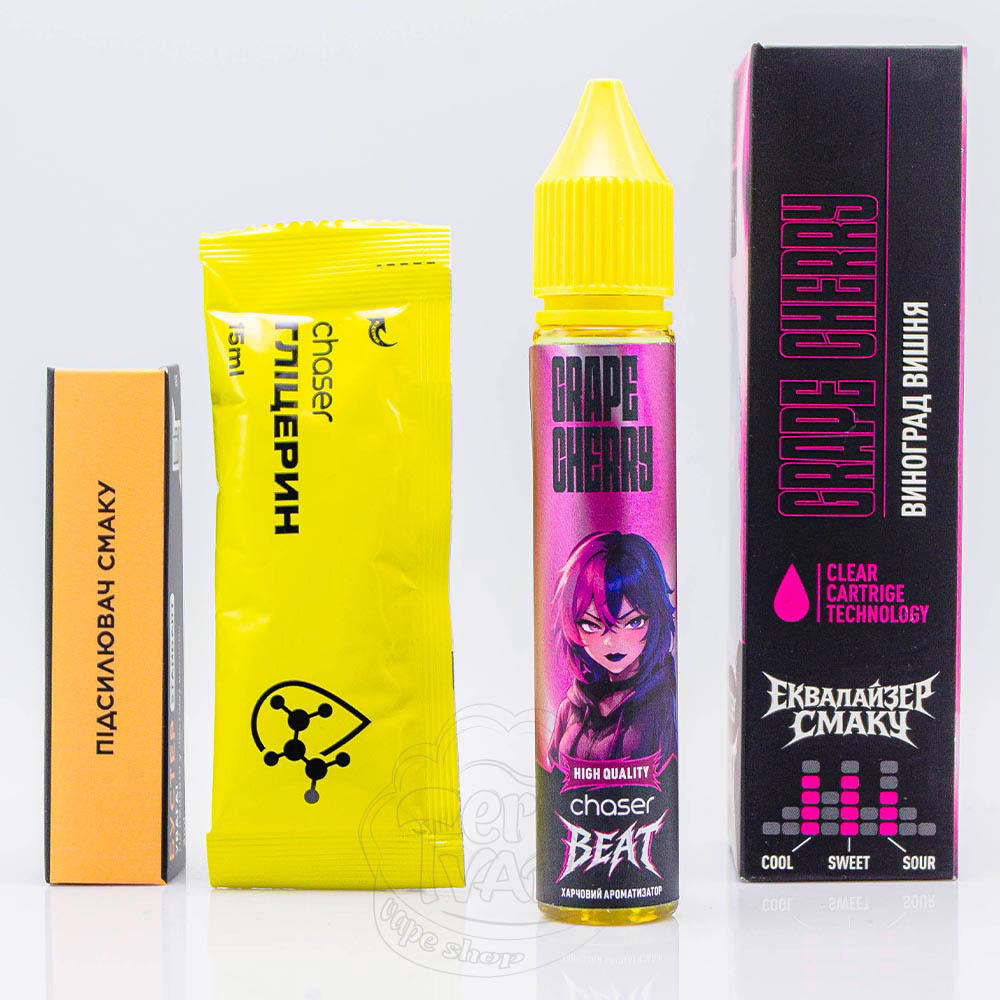 Жидкость Chaser Beat Salt Grape Cherry 30ml 50mg со вкусом винограда и ...